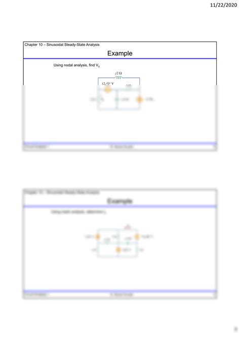 Solution Chapter 10 Sinusoidal Steady State Analysis Studypool