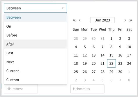Date Range Stage Front