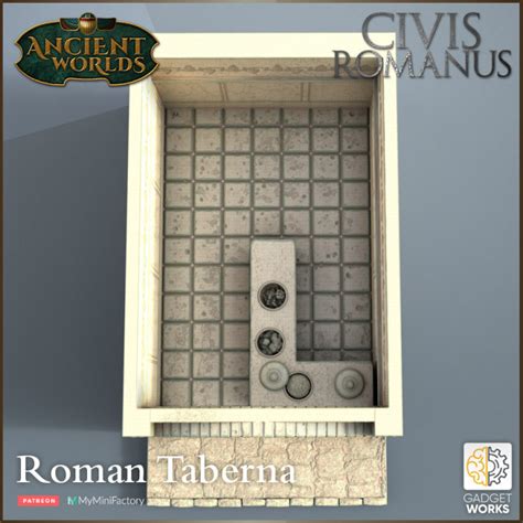 3d Printable Roman Tabernatavern City Building Set By Gadgetworks
