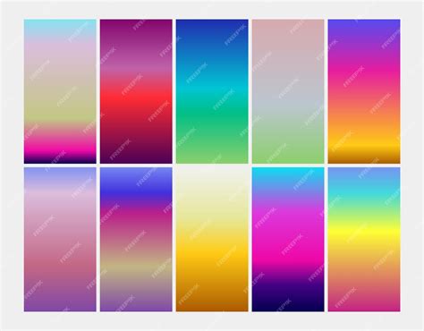 Premium Vector Set Color Beautiful And Creative Gradients Template Background