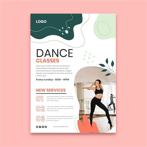 Free Vector Dancing Classes Poster Template
