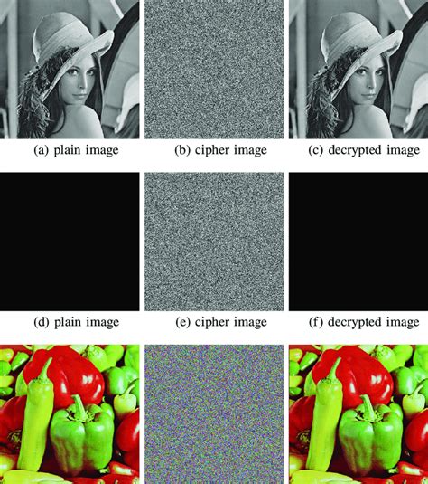 The Plain Image Cipher Image And Corresponding Decrypted Image Of Download Scientific Diagram