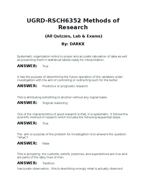 Ugrd Rsch6352 Methods Of Research All Quizess Ugrd Rsch6352 Methods Of Research All Quizzes