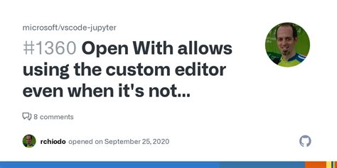 Open With Allows Using The Custom Editor Even When Its Not Supported · Issue 1360 · Microsoft