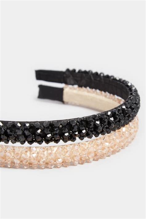 Pink Crystal Beaded Headband Yours Clothing