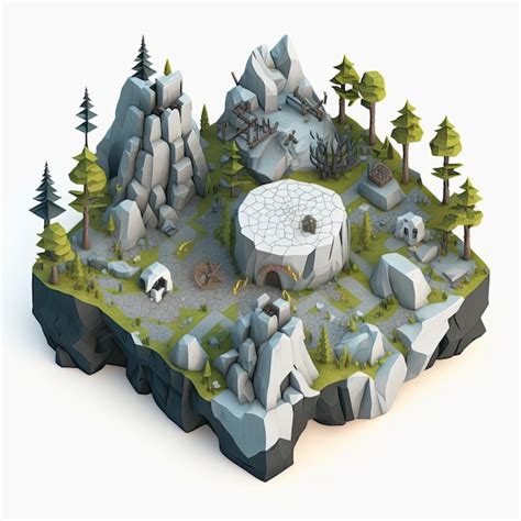 Premium Photo Rpg Map Isometric Rpg Item Object For Rpg Game Generative Ai