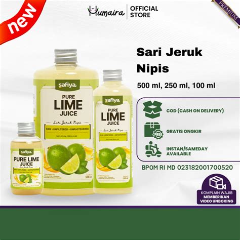 Jual Sari Jeruk Nipis 500 Ml Murni Asli 100 Safiya Lime Juice Shopee Indonesia