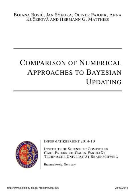 Pdf Comparison Of Numerical Approaches To Bayesian Updating