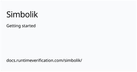 Getting Started Simbolik