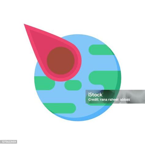 평평한 스타일의 운석 벡터와 공간 또는 행성 관련 지구 또는 유행 지구 0명에 대한 스톡 벡터 아트 및 기타 이미지 0명 과학 벡터 Istock