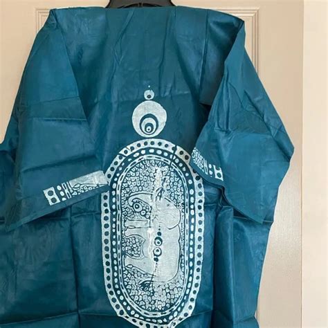 Agbadas And Dashikis Authentic African Mens Dansiki Set Teal Color Poshmark