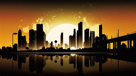 도시 저녁 실루엣 배경 도시 배경 건물 배경 일러스트 및 사진 무료 다운로드 Pngtree