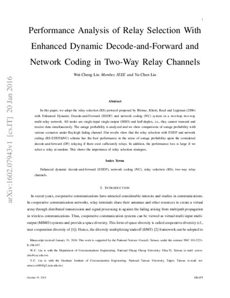 performance analysis of relay selection with enhanced dynamic decode and forward and network