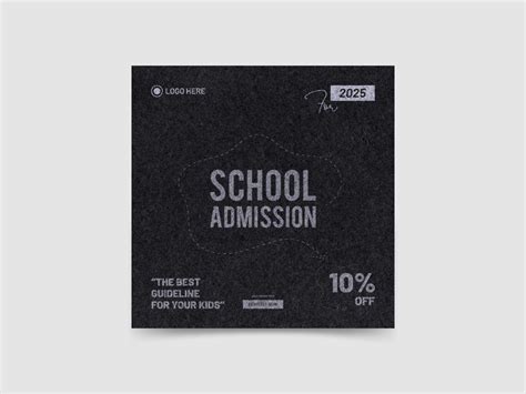 Blackboard School Admission Instagram Posts Template By EpicPxls
