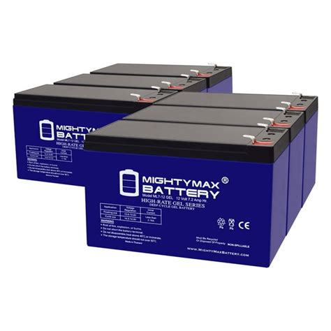 12v 7ah Gel F1 Replacement Battery Compatible With Apc Model Su700rmnet Ups 6 Pack