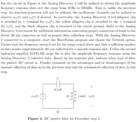 Solved 5 Use The Multisim Ac Sweep Analysis To Simulate The