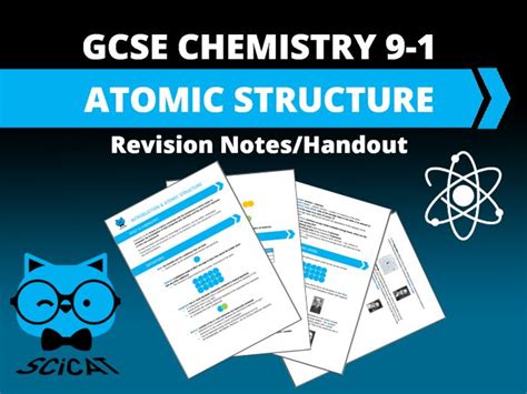 Chemistry Gcse 9 1 Atomic Structure Revision Notes Handout Teaching Resources