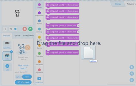 debugging—importing an extension into the mblock 5 pc client