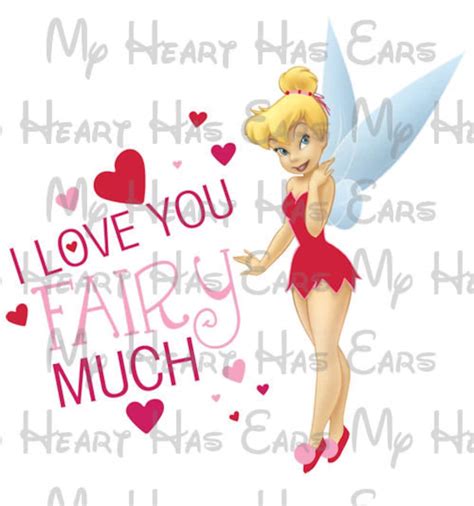 Tinkerbell Valentines Day Hearts I Love You Fairy Much Image Png Digital File Sublimation Print