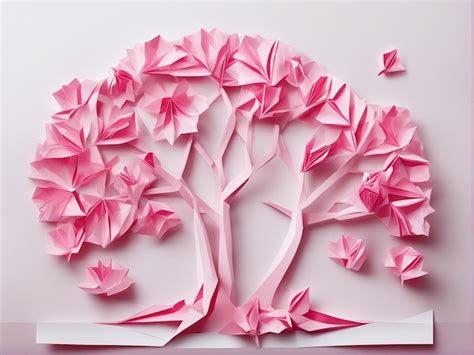 Premium Ai Image Origami Tree Generated By Ai