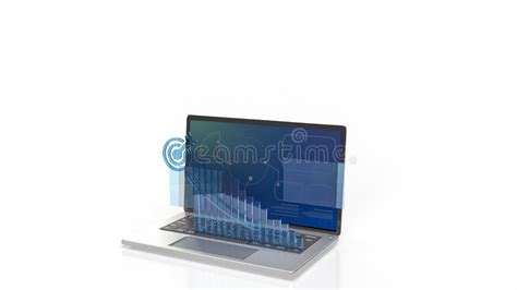 The Chart On Notebook For Business Concept 3d Rendering Stock