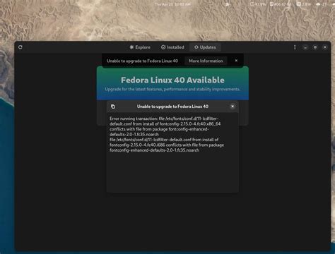 fedora 40 unable to upgrade r fedora