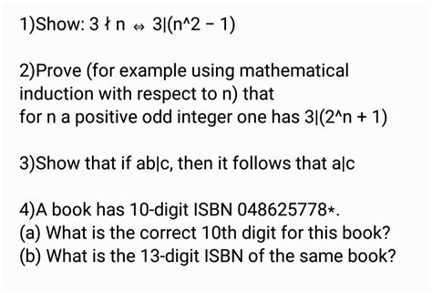 Solved Show N N Prove For Example Using Chegg Com