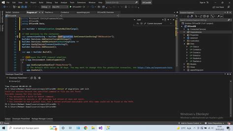 Efcore Could Not Execute Because The Specified Command Or File Was