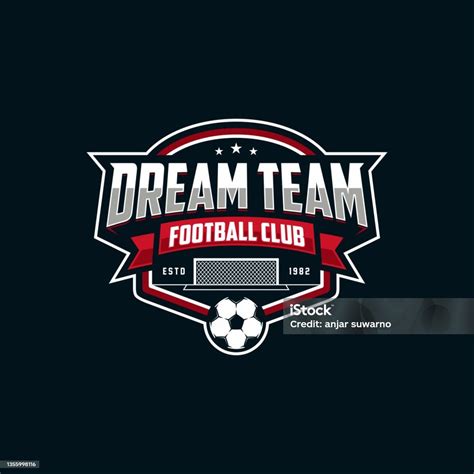 축구 클럽 아이콘 축구 클럽 엠블럼 어두운 배경에 디자인 템플릿 로고에 대한 스톡 벡터 아트 및 기타 이미지 로고 축구 Championship Istock