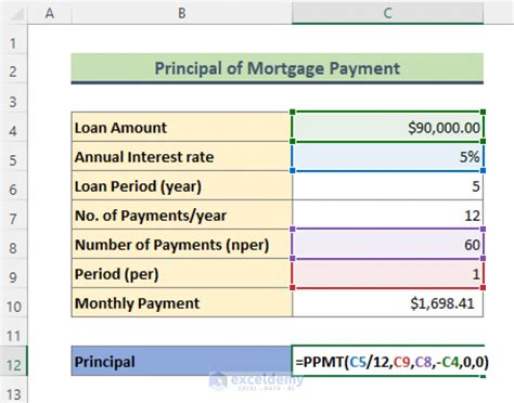 How To Use Formula For Mortgage Principal And Interest In Excel