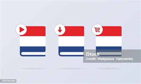 네덜란드어 온라인 코스 아이콘 세트 네덜란드 어사전 오디오북 개념 벡터 Eps 10 백그라운드에서 격리 강당에 대한 스톡 벡터 아트 및 기타 이미지 Istock