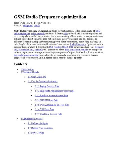 Gsm Radio Frequency Optimization Pdf Radio Digital Technology