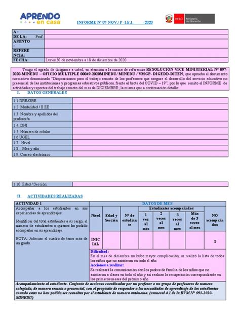 Informe Mensual Diciembre Pdf