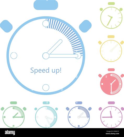 Timer Clock Different Colors Icon Set Illustration Made In Vector Stock Vector Image Art Alamy