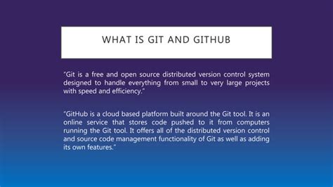 Introduction To Git And Github Ppt