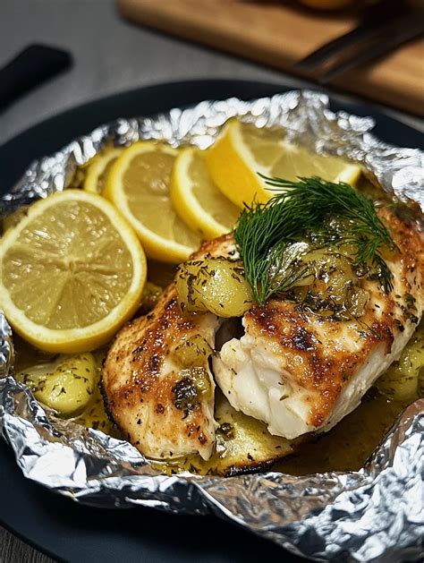 Grilled Lemon Dill Cod Packets An Amazing Ultimate Recipe Her Tasty