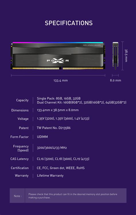 Silicon Power 16GB 2x8GB SP016GXLZU360BDD 3600MHz XPOWER RGB Zenith Gaming Desktop Memory DDR4