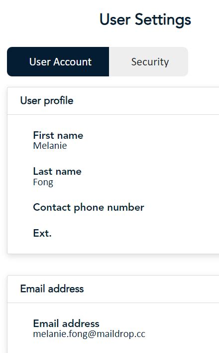 Navigate To User Settings