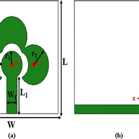 Geometry Of The Array Patch Antenna Element With An Impedance Of 50 Ω