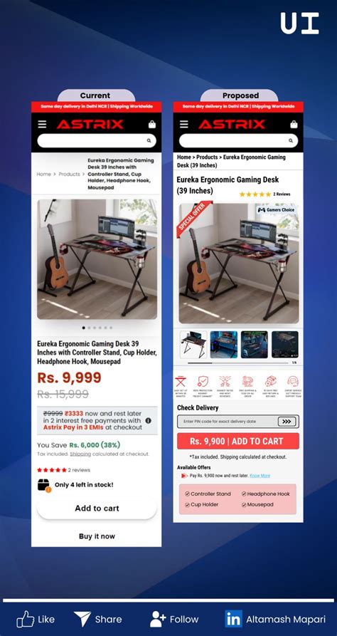 Altamash Mapari On Linkedin Uiux Ecommerce Designinspiration Webdesign Beforeandafter