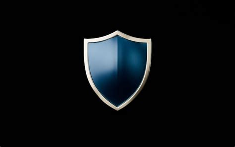 premium photo shield with black background 3d rendering