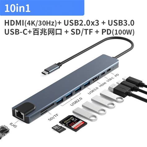 Type C Hub для Macbook Usb разветвитель Hdmi адаптер Концентратор Usb для смартфона Usb
