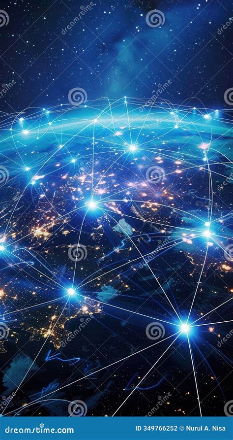 Global Connectivity The Internet Connecting Devices Worldwide Concept Stock Illustration