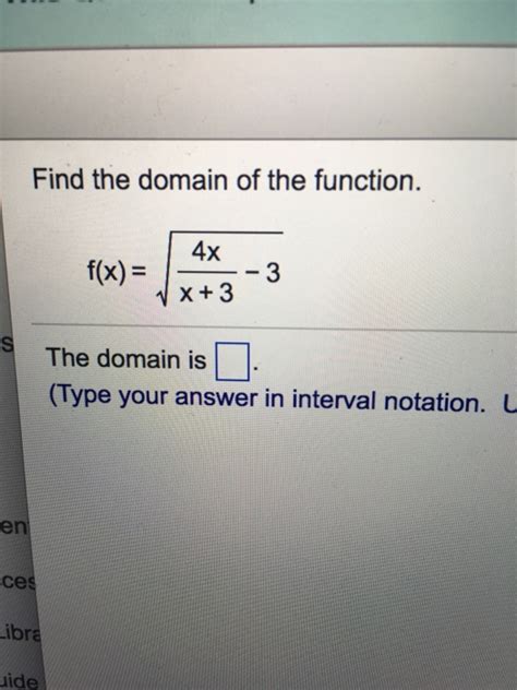 Solved Find The Domain Of The Function Fx Squareroot