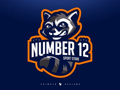 Raccoon Racoon Mascot School Team Head Face Sport Esport Game Emblem
