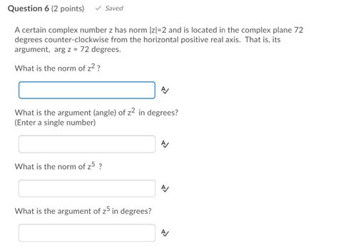Solved Question Points Saved A Certain Complex Number Chegg