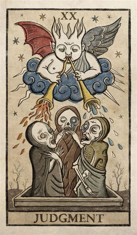 Judgment Arte De Carta Tarot Arte Y Literatura Arte Conceptual