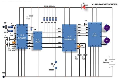 Circuit Diagram Of Dtmf Robot