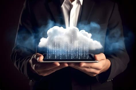 Premium Ai Image Cloud Data Storage Cloud Computing And Data Transfer Concept Ai Generated