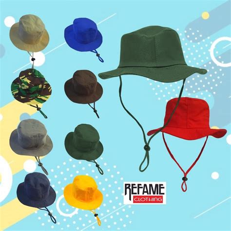Jual Topi Gunung Topi Rimba Topi Tali Hiking Hutan Camping Hat Tali Cream Outbound Lapangan
